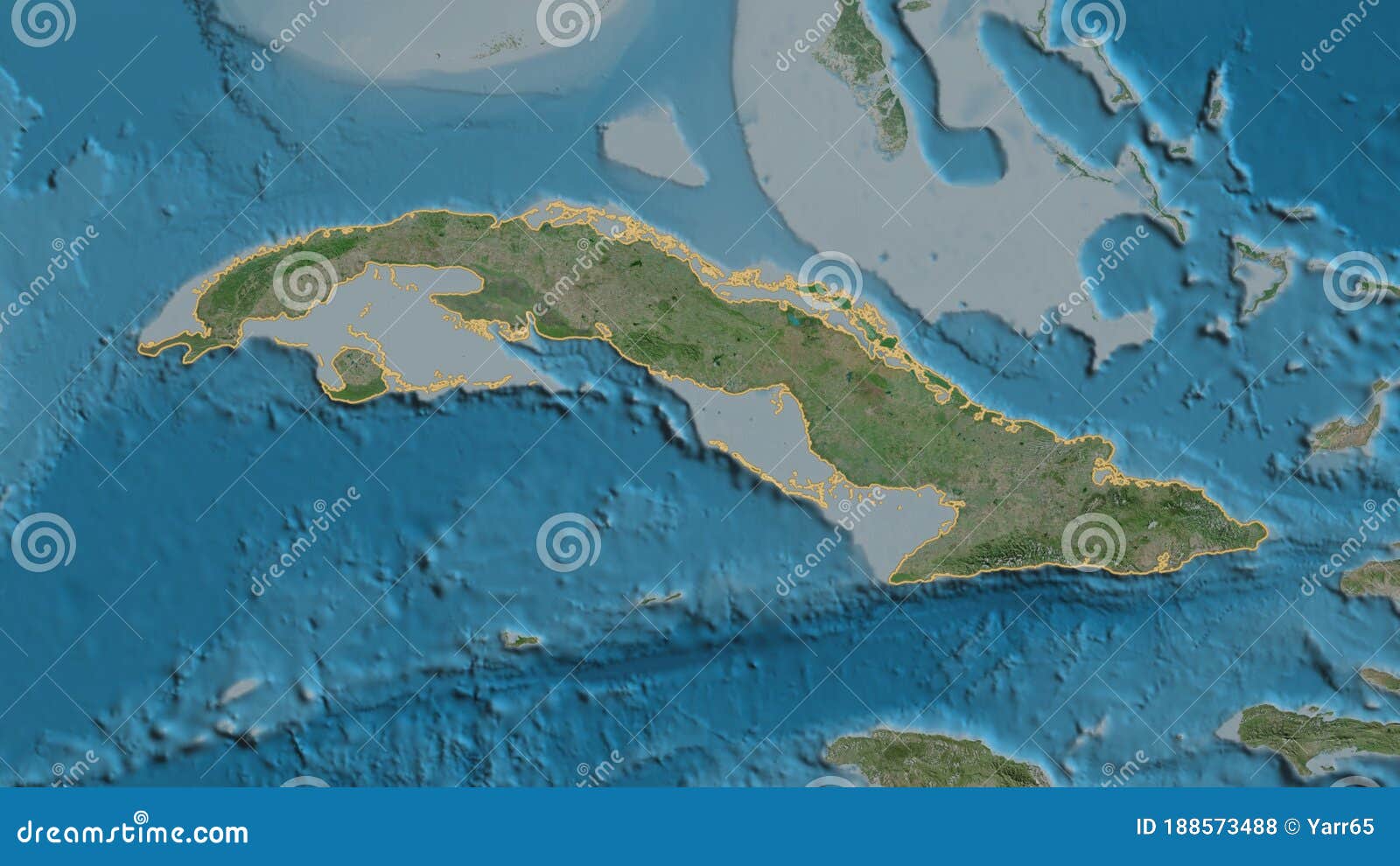 Cuba - overview. Satellite stock illustration. Illustration of havana ...