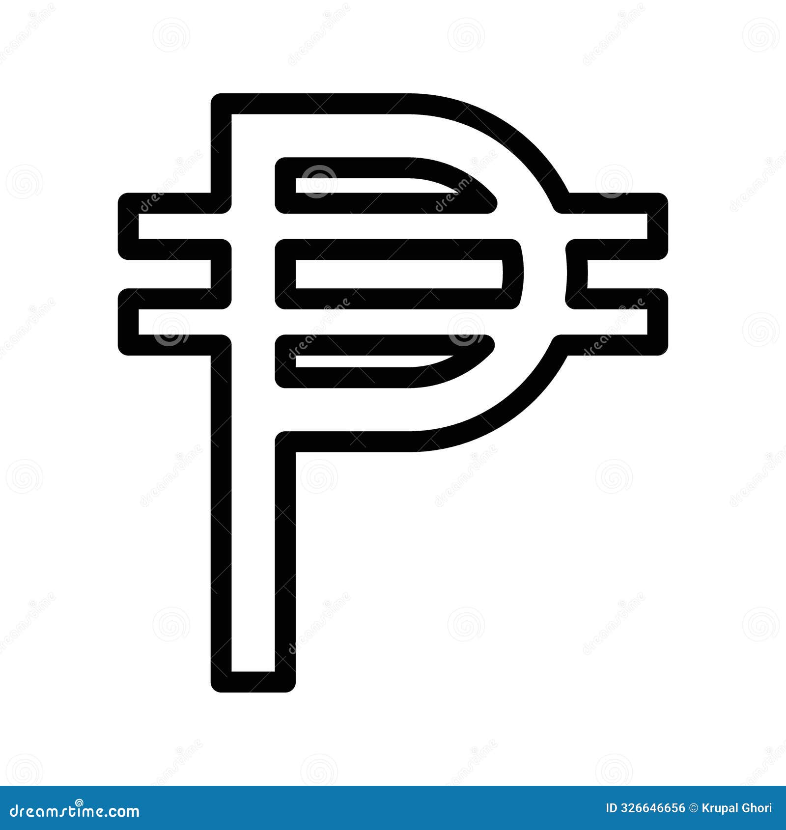 Peso Linear Icon. Modern Outline Peso Logo Concept On White Back ...