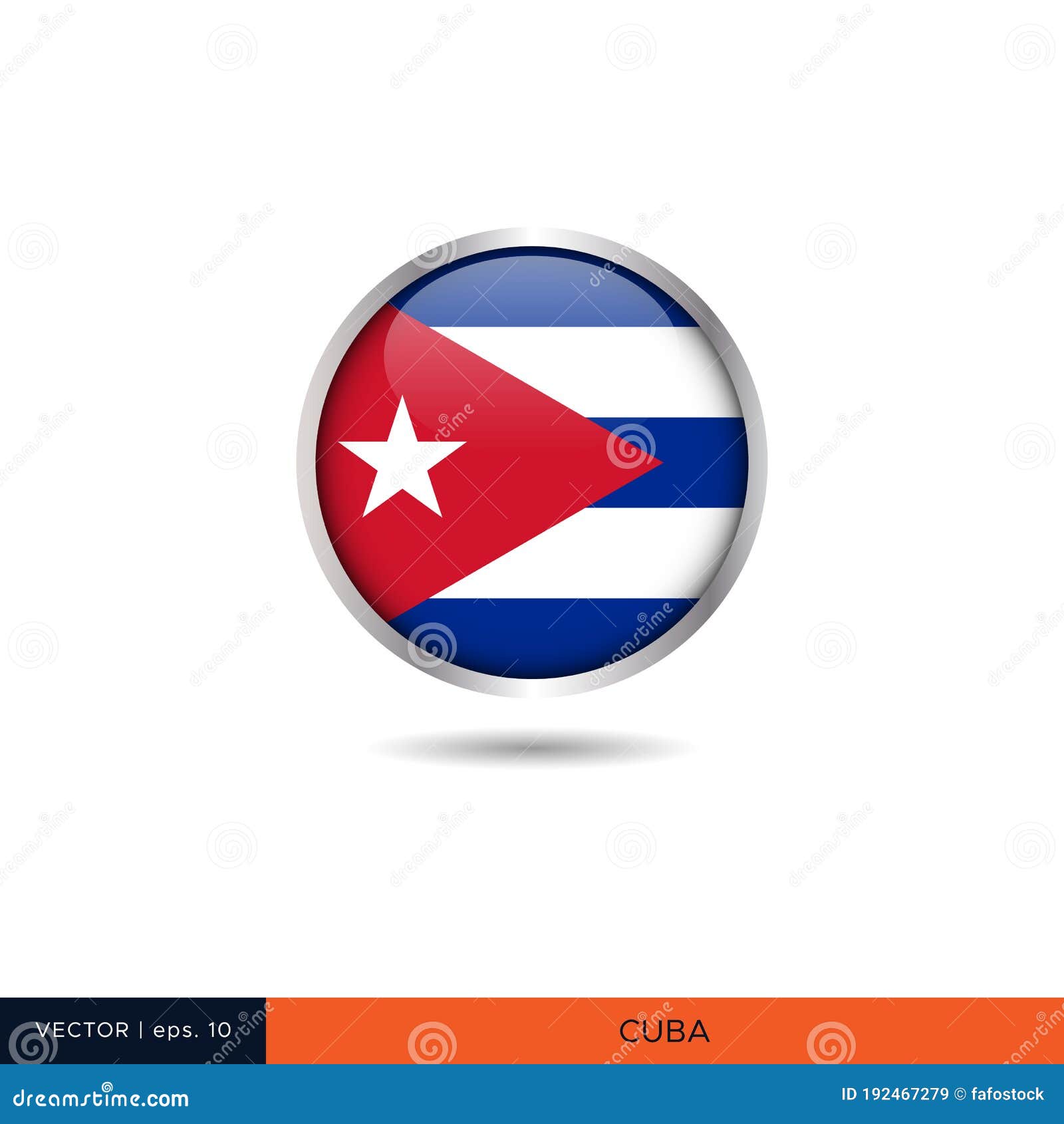 Cuba Round Flag Vector Design. Stock Vector - Illustration of detailed ...