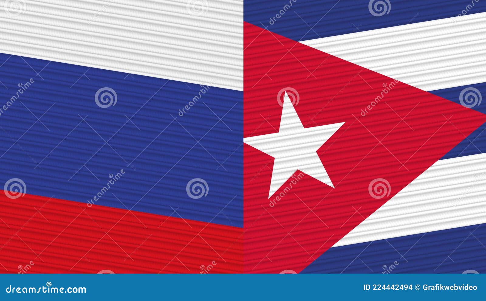 Cuba and Russia Two Half Flags Together Stock Illustration ...
