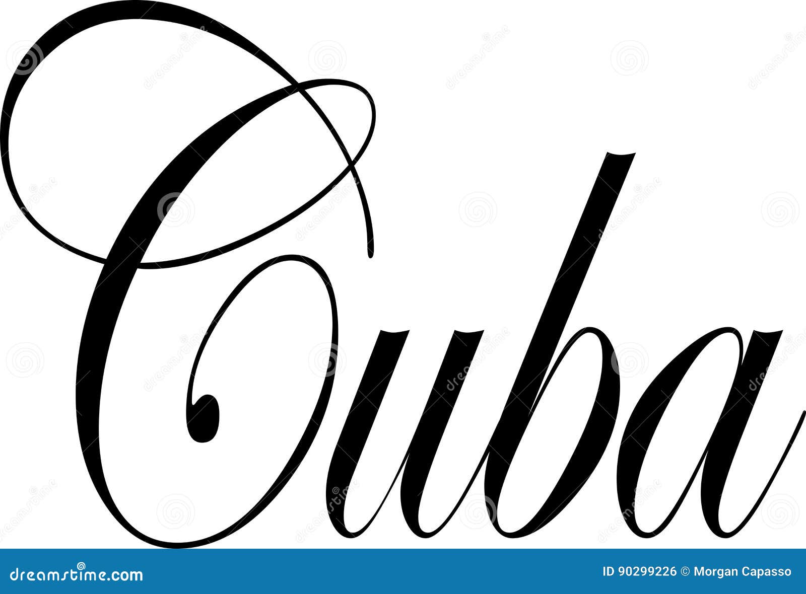 Cuba Text Sign Illustration Stock Vector - Illustration of text, place ...