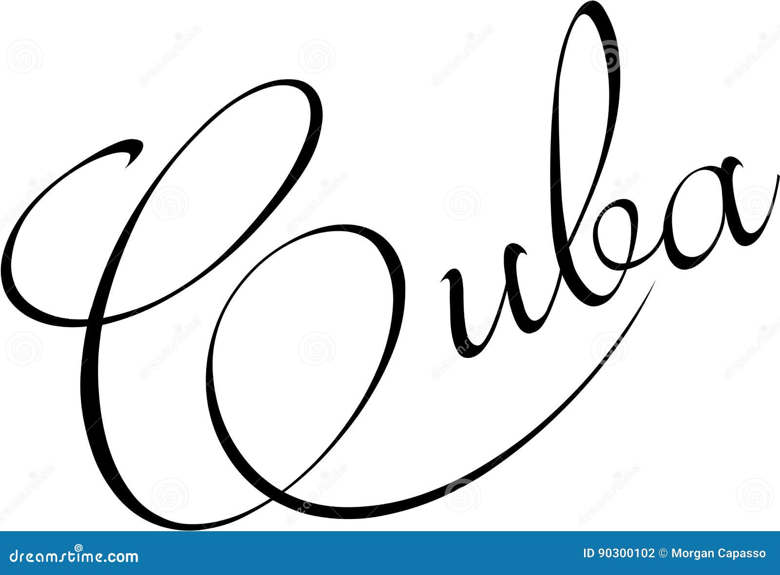 Cuba Text Sign Illustration Stock Vector - Illustration of central ...