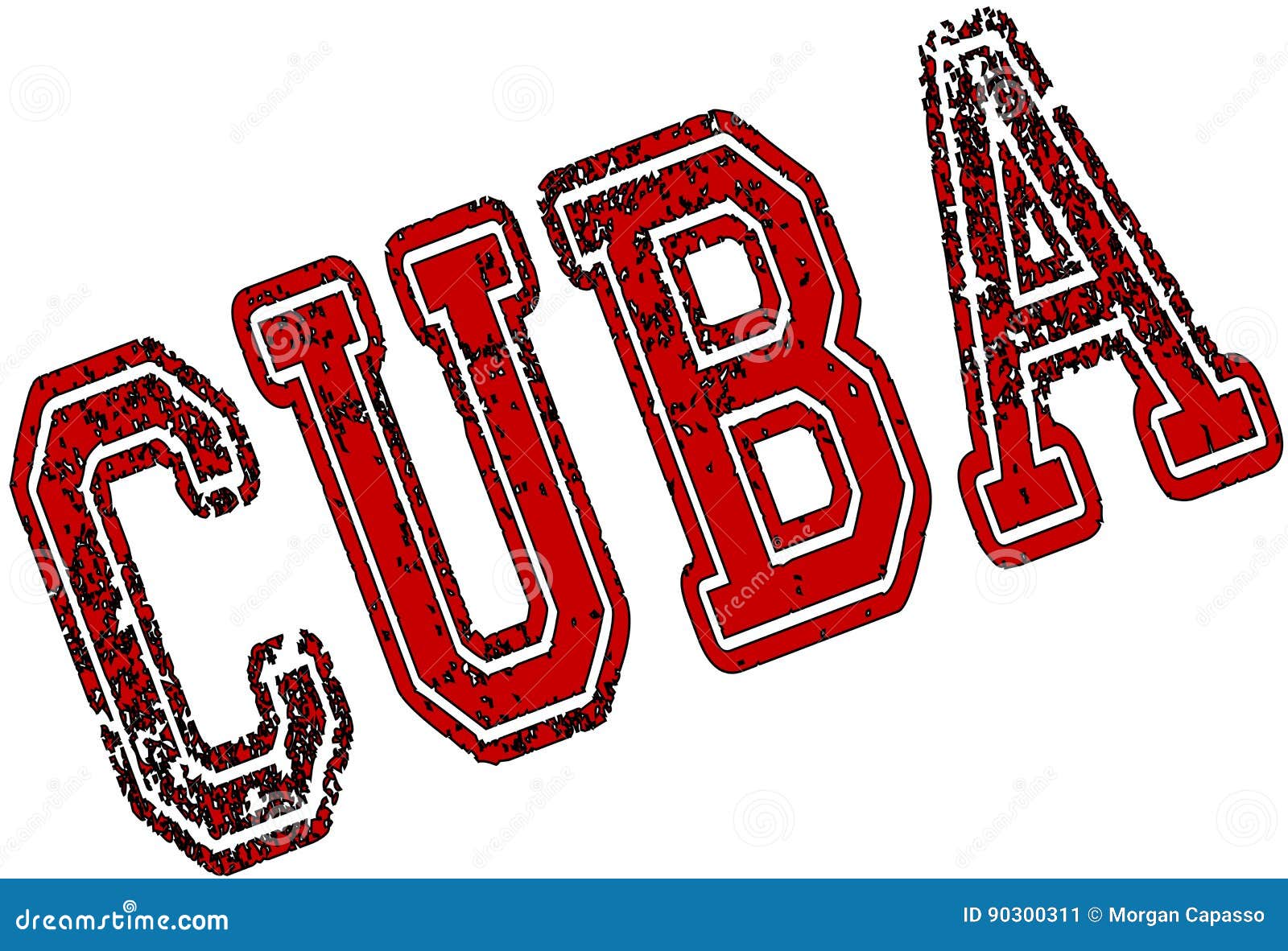 Cuba Text Sign Illustration Stock Vector - Illustration of background ...