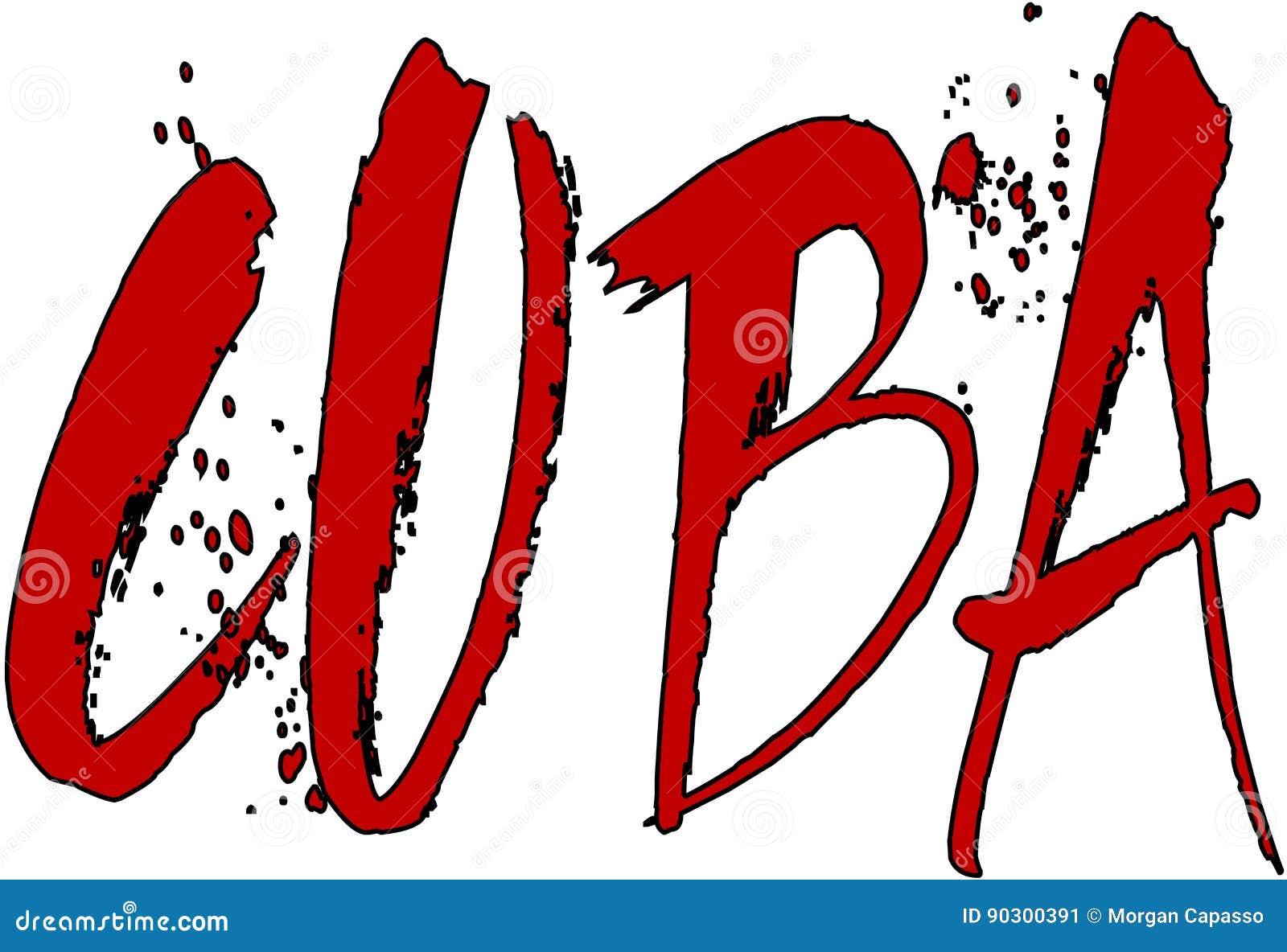 Cuba Text Sign Illustration Stock Vector - Illustration of trip, gulf ...