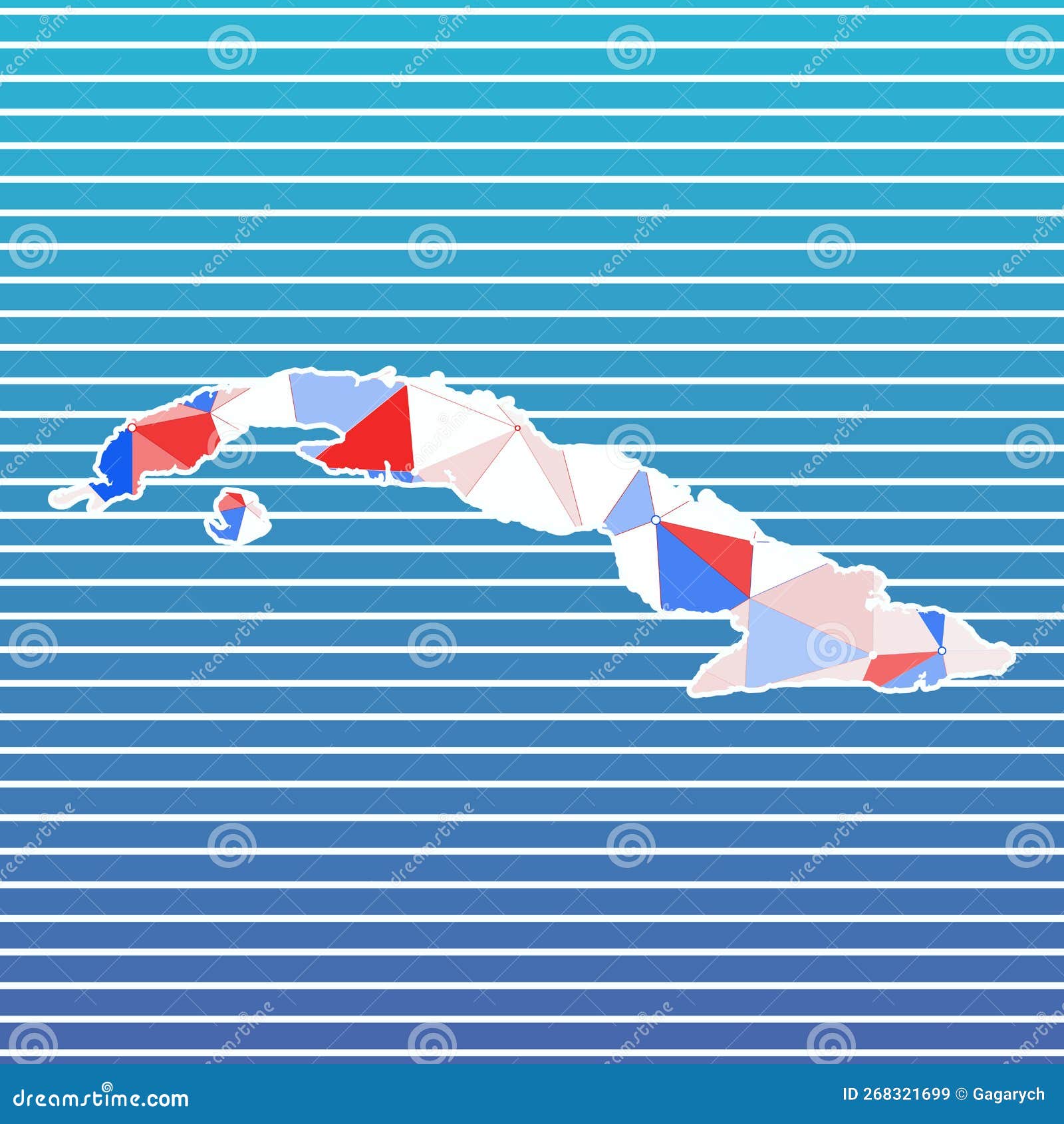 Cuba. Map Of Cuba Vector Silhouette. | CartoonDealer.com #166995485