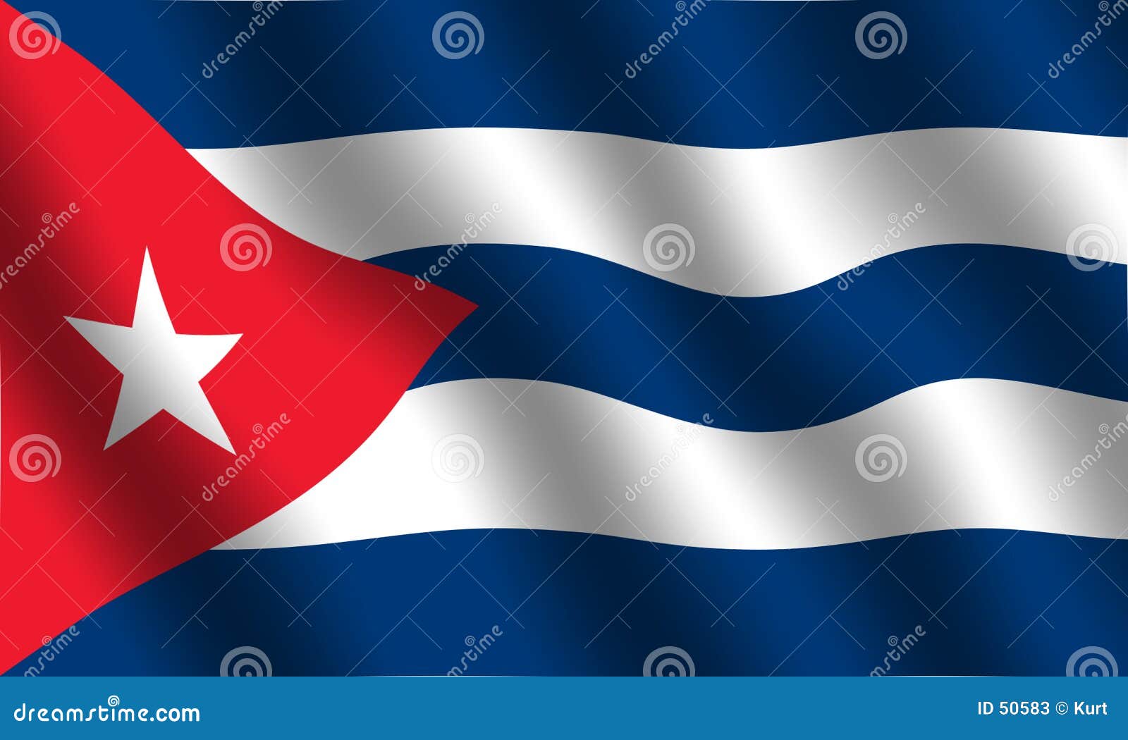 Cubaanse Vlag stock illustratie. Illustration of naturalism - 50583
