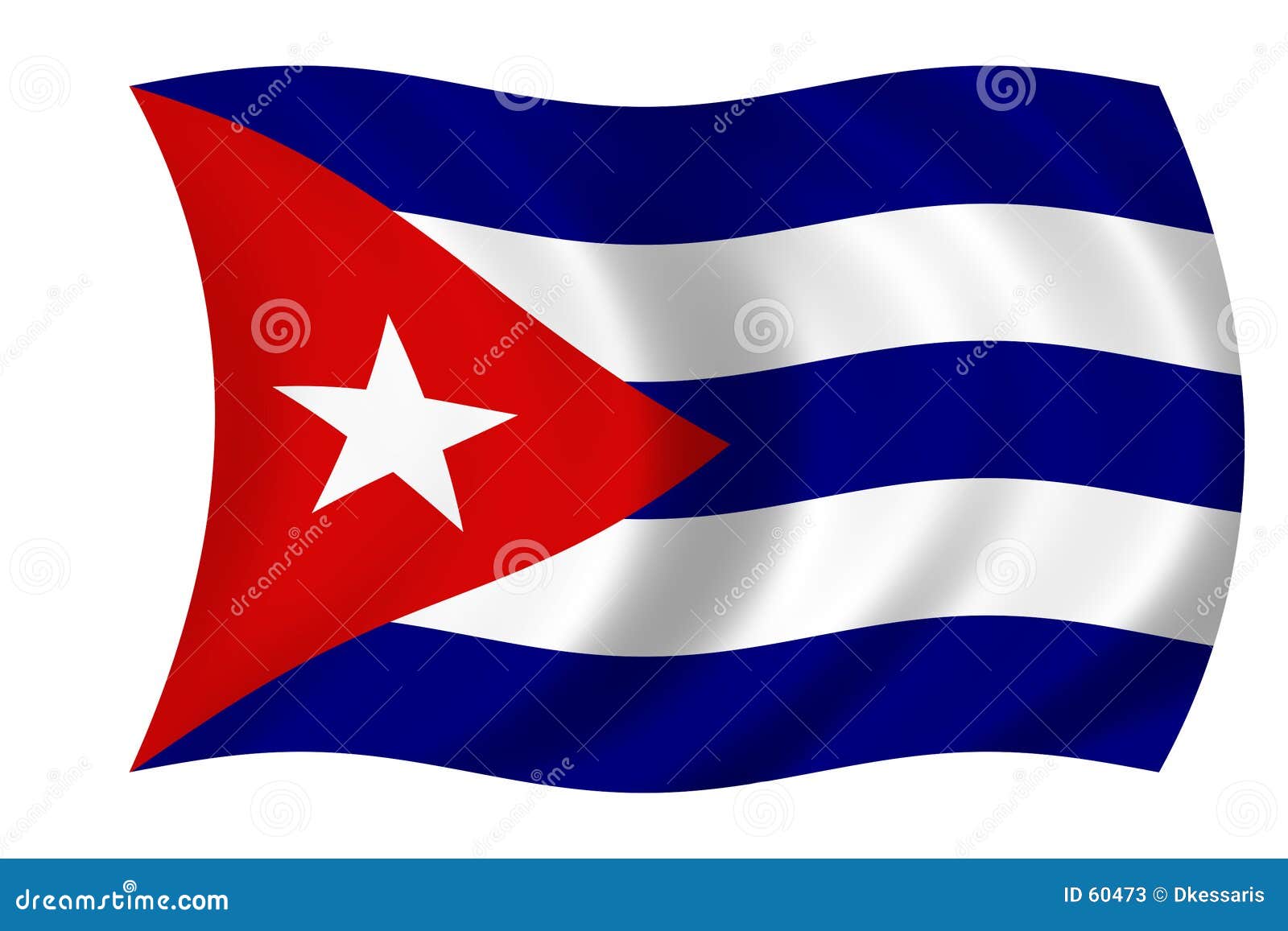 Cubaanse vlag stock illustratie. Illustration of streep - 60473