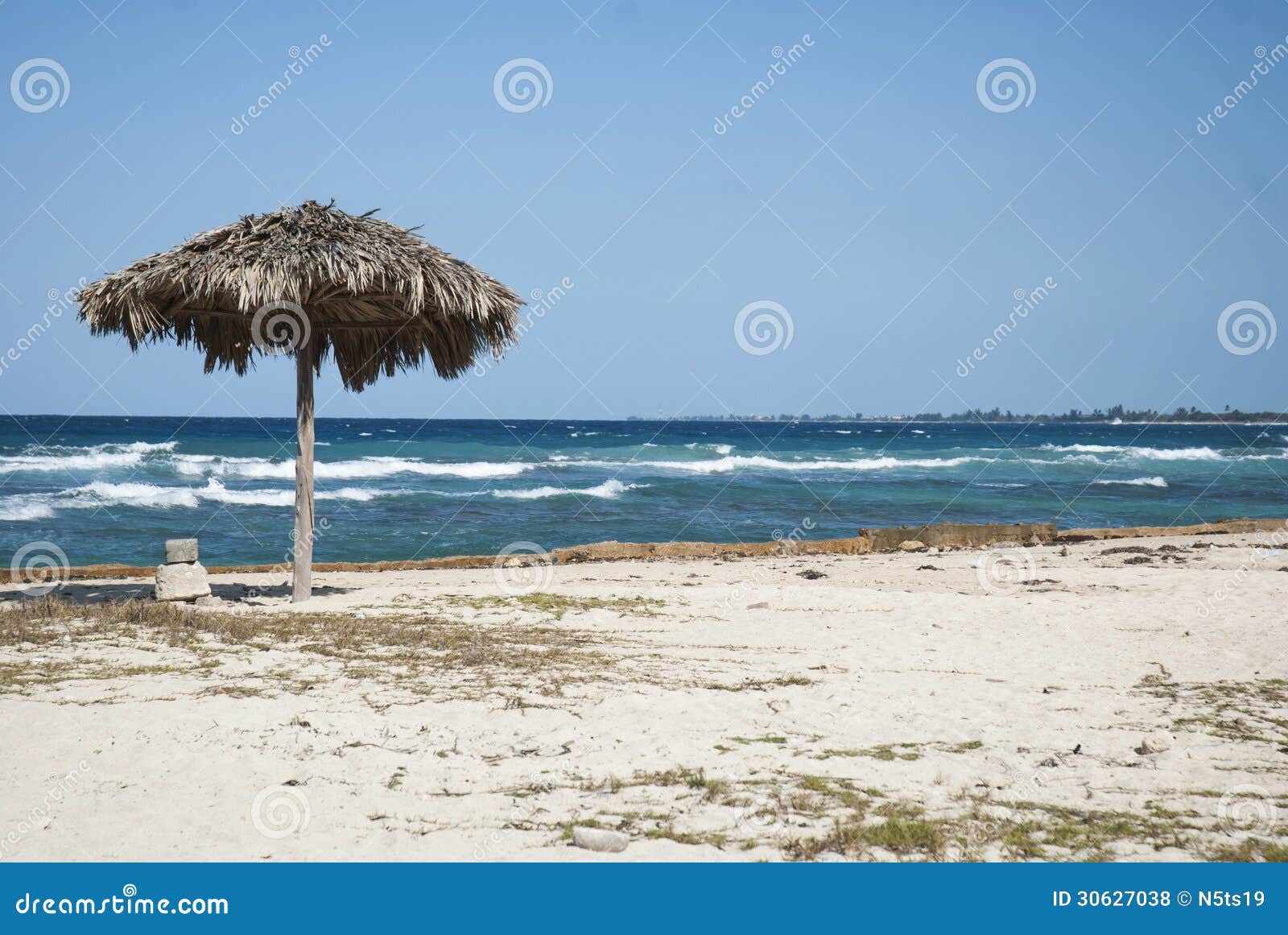 Cuban beach with waves stock photo. Image of sand, nature - 30627038
