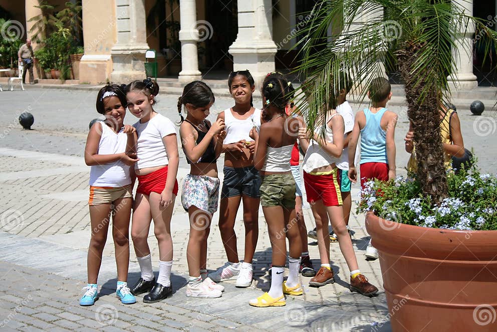 Cuban Children editorial stock photo. Image of short - 18066063