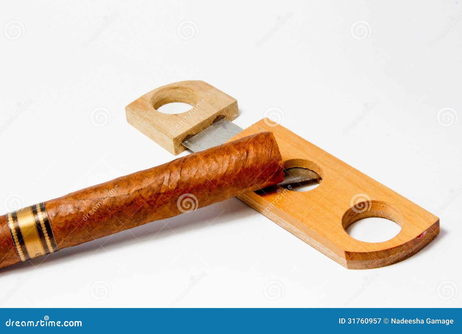 Cuban Cigar with the Cutter Stock Image - Image of brown, culture: 31760957