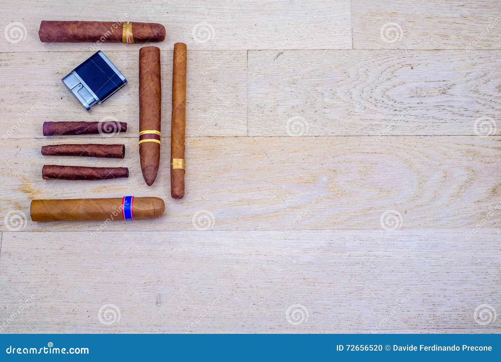 Cuban Cigars and a Lighterr Stock Photo - Image of product, smoking ...
