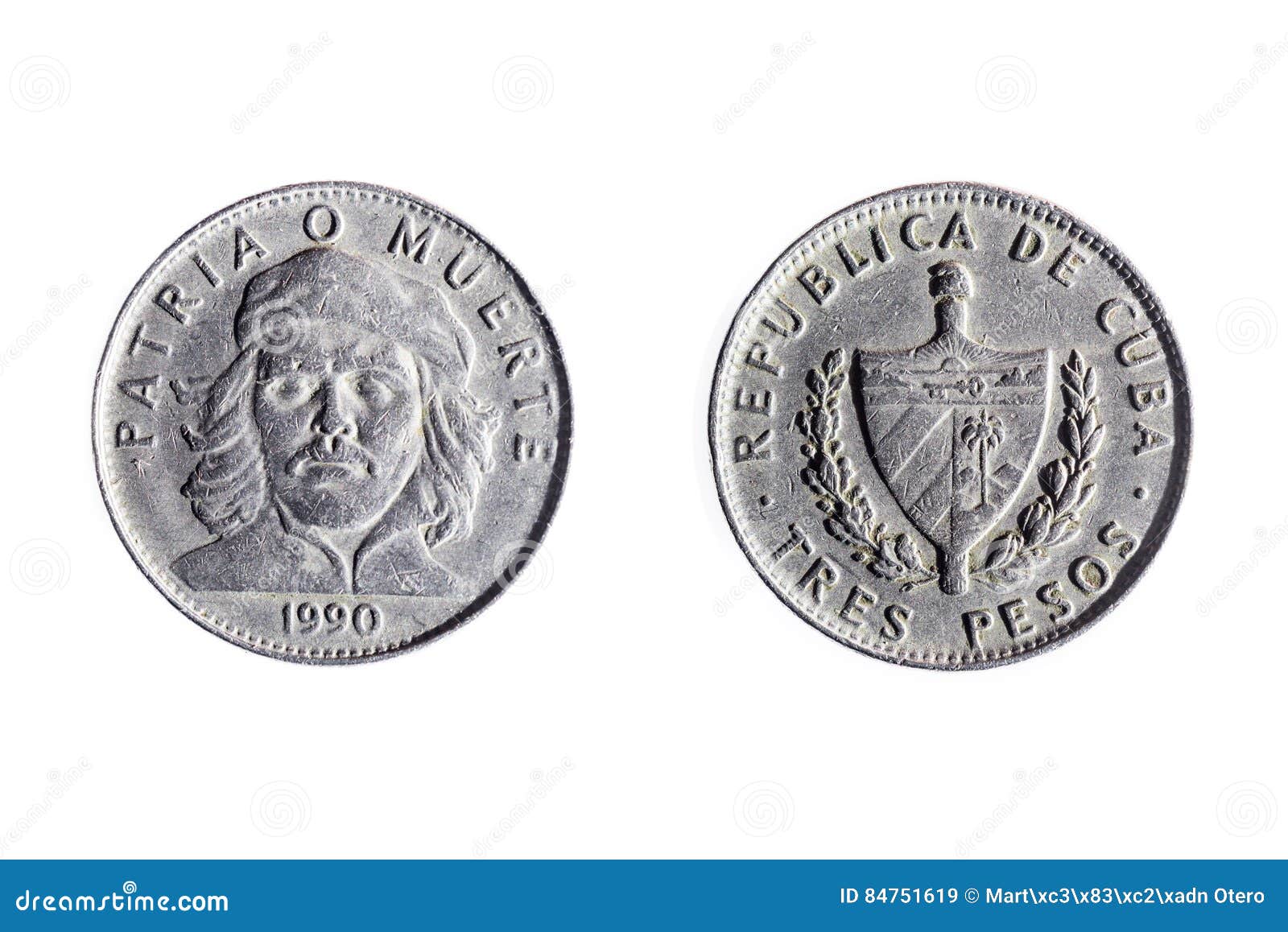 Cuban Currency of Three Pesos Stock Image - Image of argentina ...