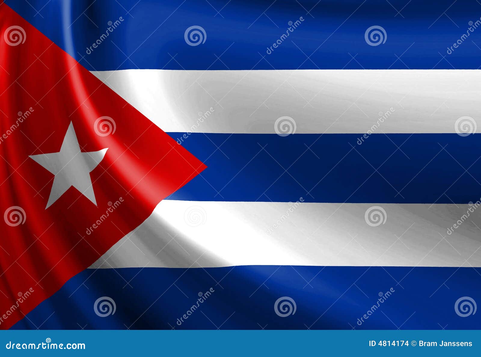 Cuban flag stock illustration. Illustration of moving - 4814174