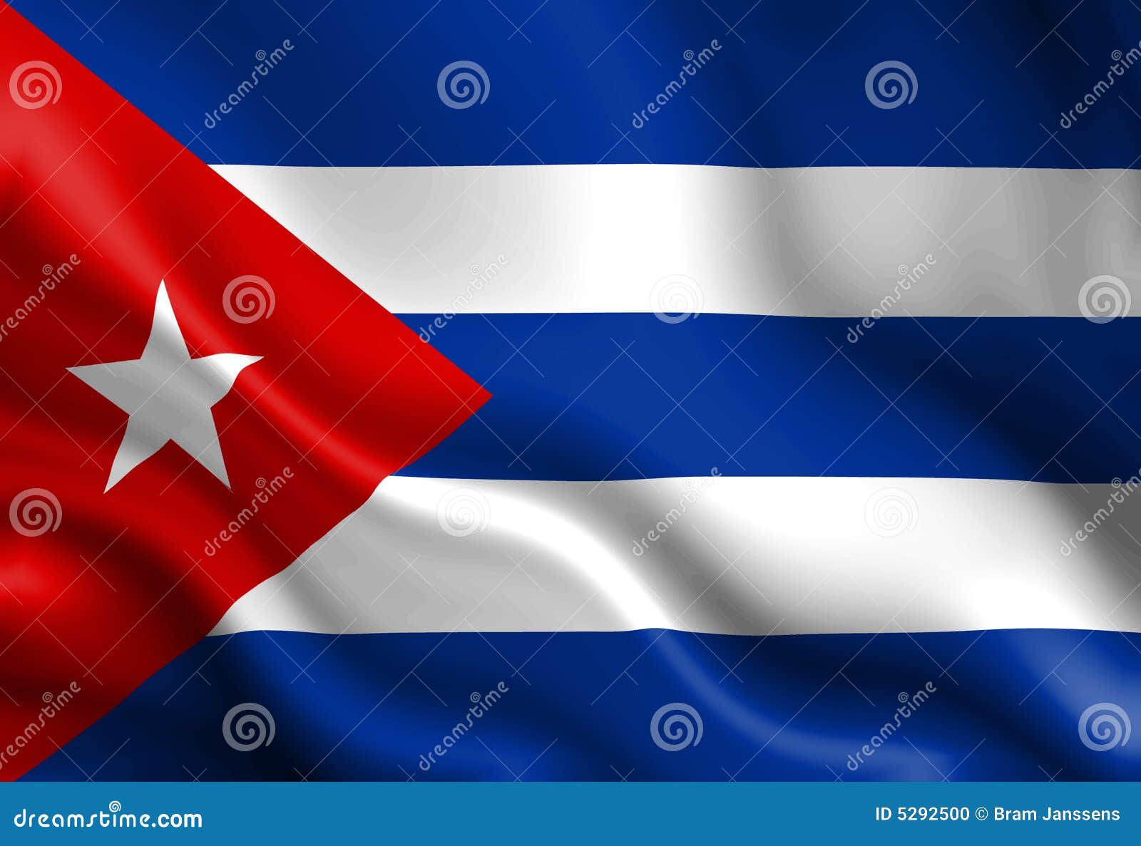 Cuban flag stock illustration. Illustration of wind, country - 5292500