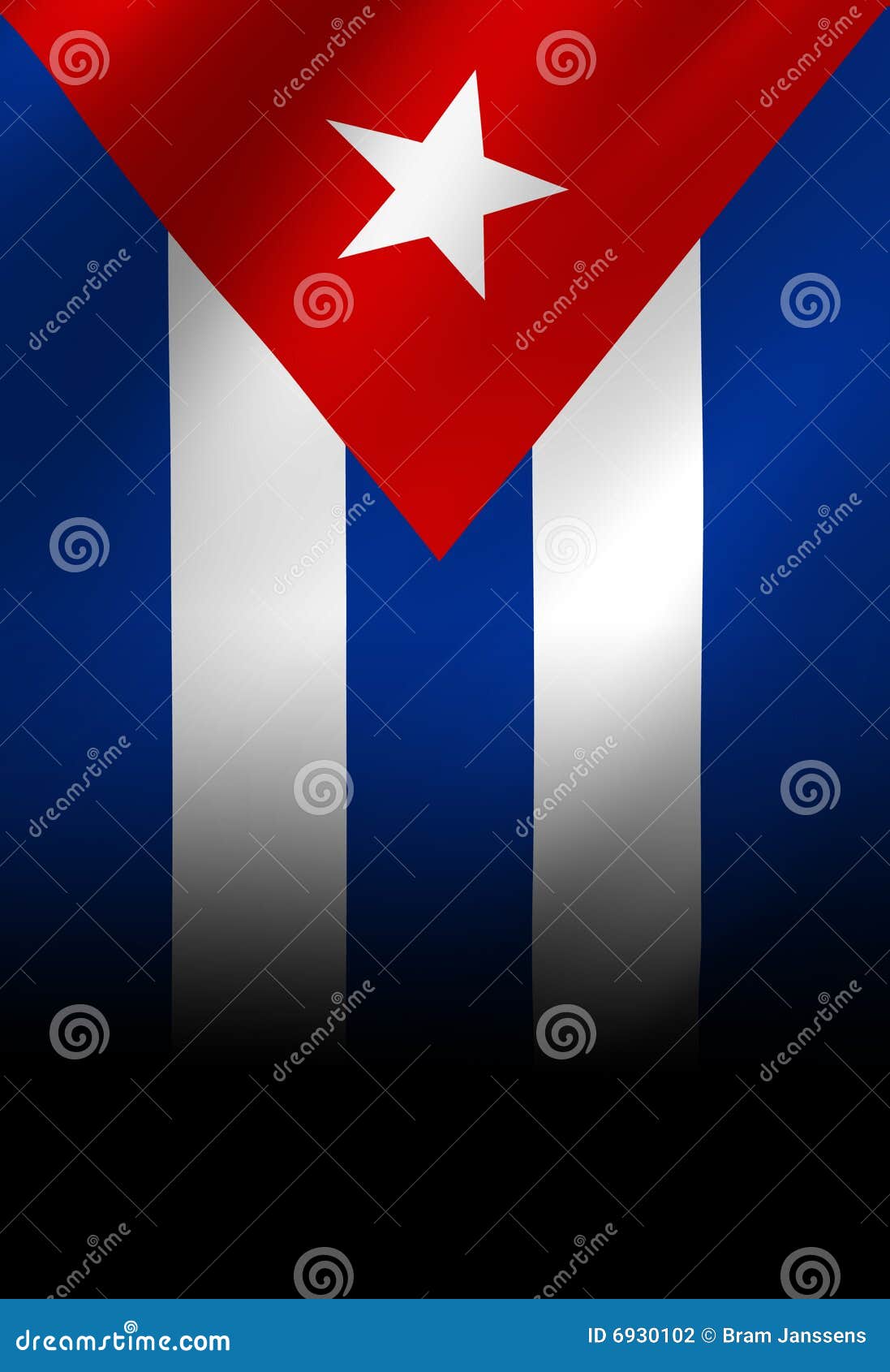 Cuban flag stock illustration. Illustration of flowing - 6930102
