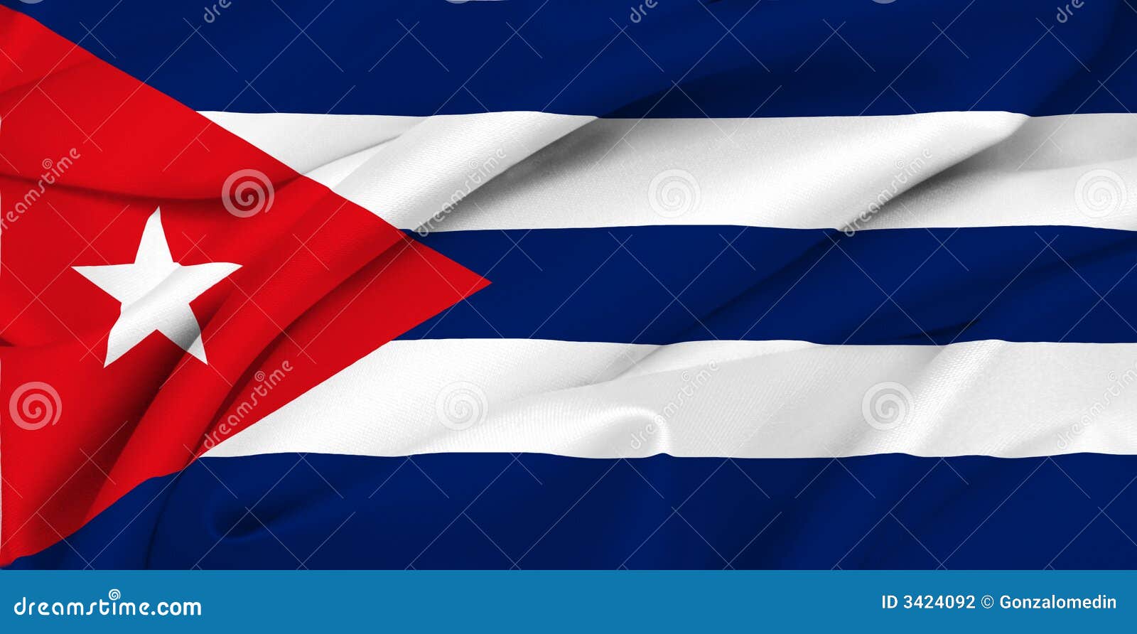 Cuban flag - Cuba stock illustration. Illustration of countries - 3424092