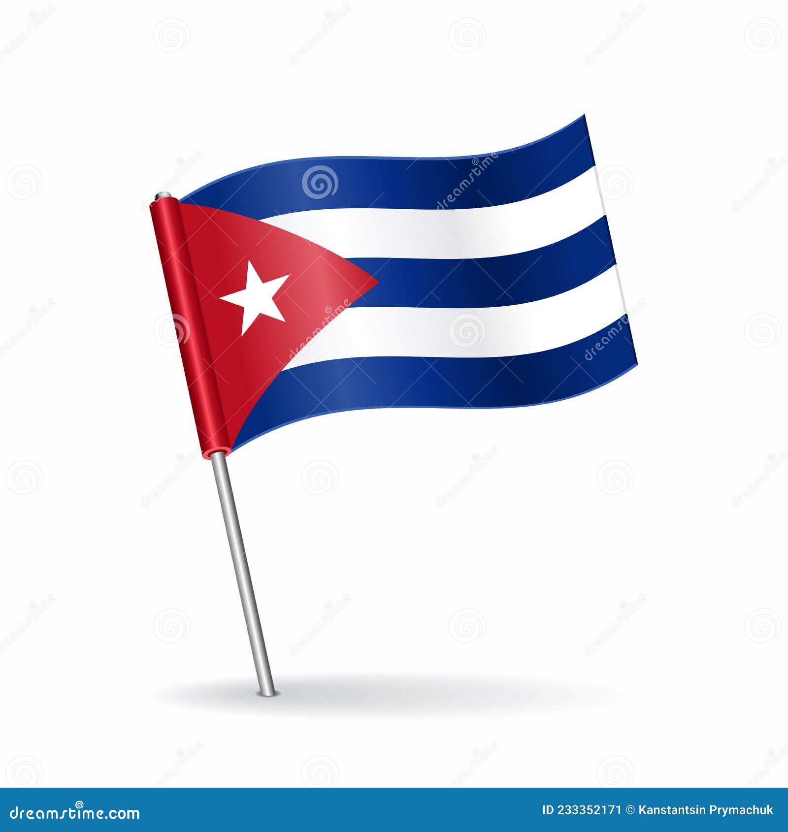Cuban Flag Map Pointer Layout. Vector Illustration. Stock Vector ...