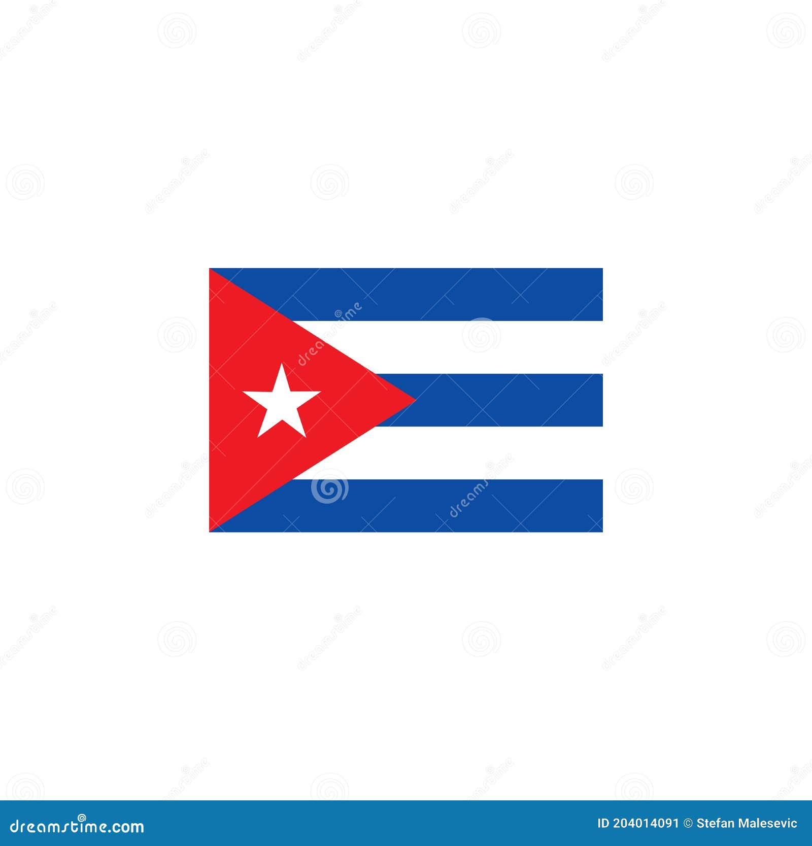 Cuban flag stock vector. Illustration of historical - 204014091