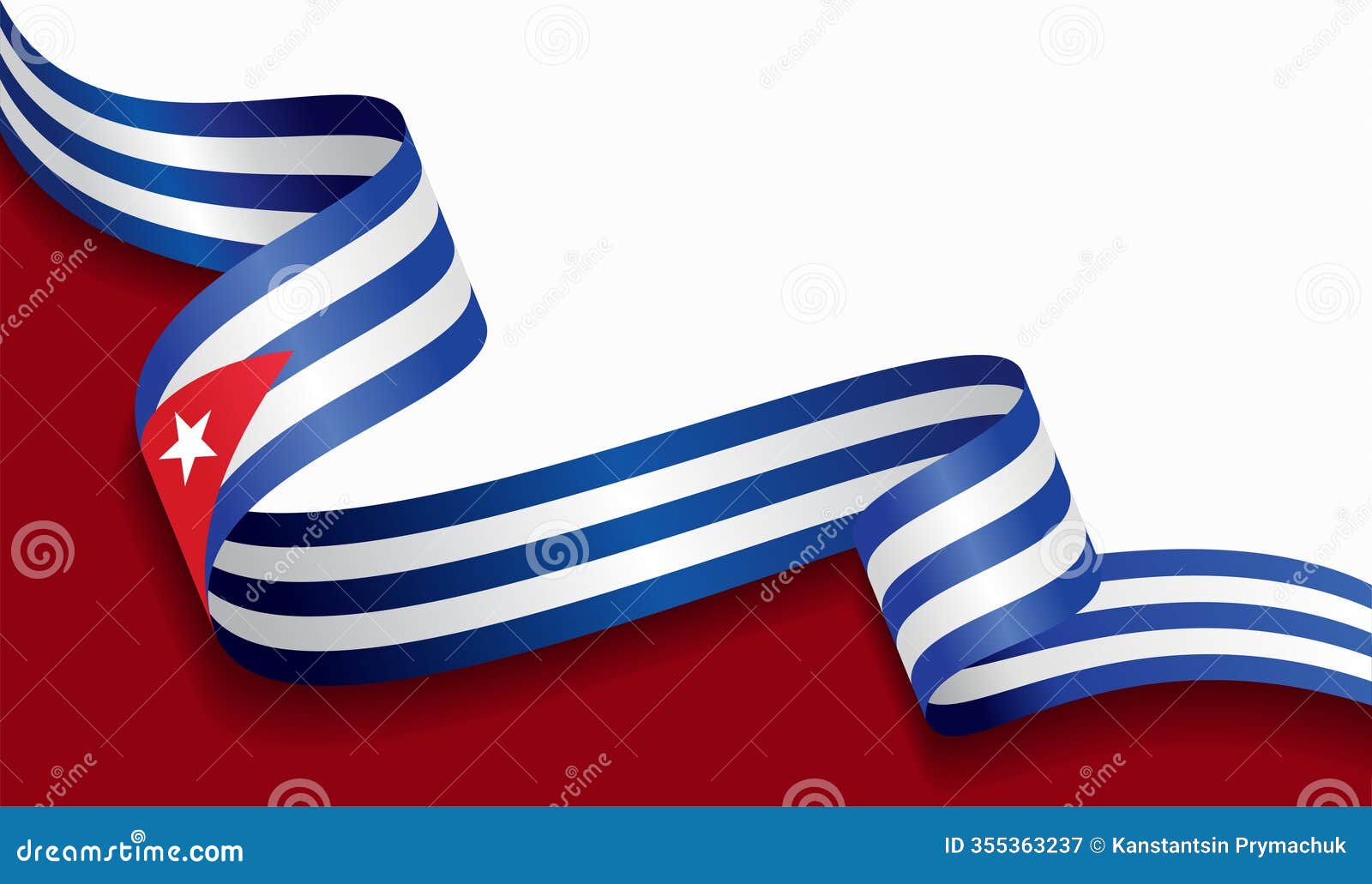 Cuban Flag Wavy Abstract Background. Vector Illustration. Stock Vector ...