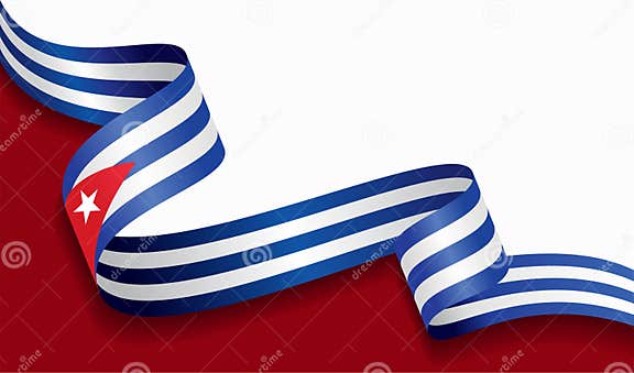Cuban Flag Wavy Abstract Background. Vector Illustration. Stock Vector ...