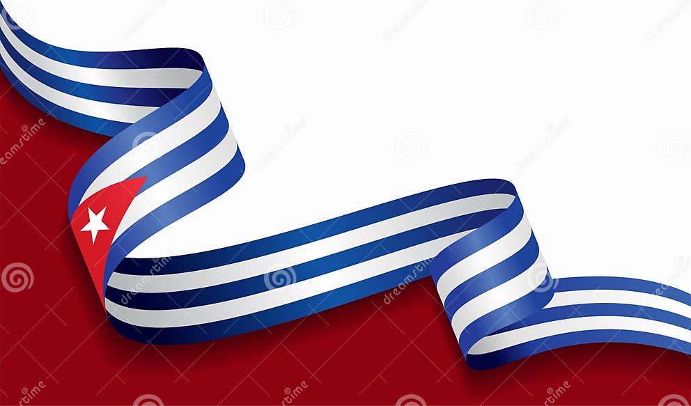 Cuban Flag Wavy Abstract Background. Vector Illustration. Stock Vector ...