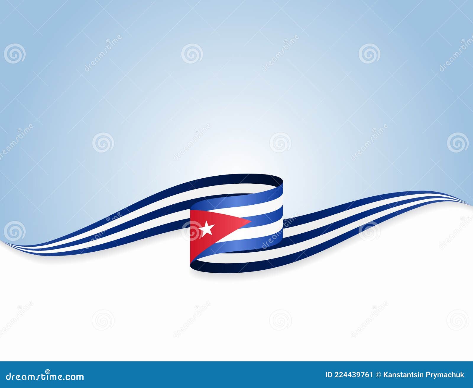 Cuban Flag Wavy Abstract Background. Vector Illustration. Stock Vector ...