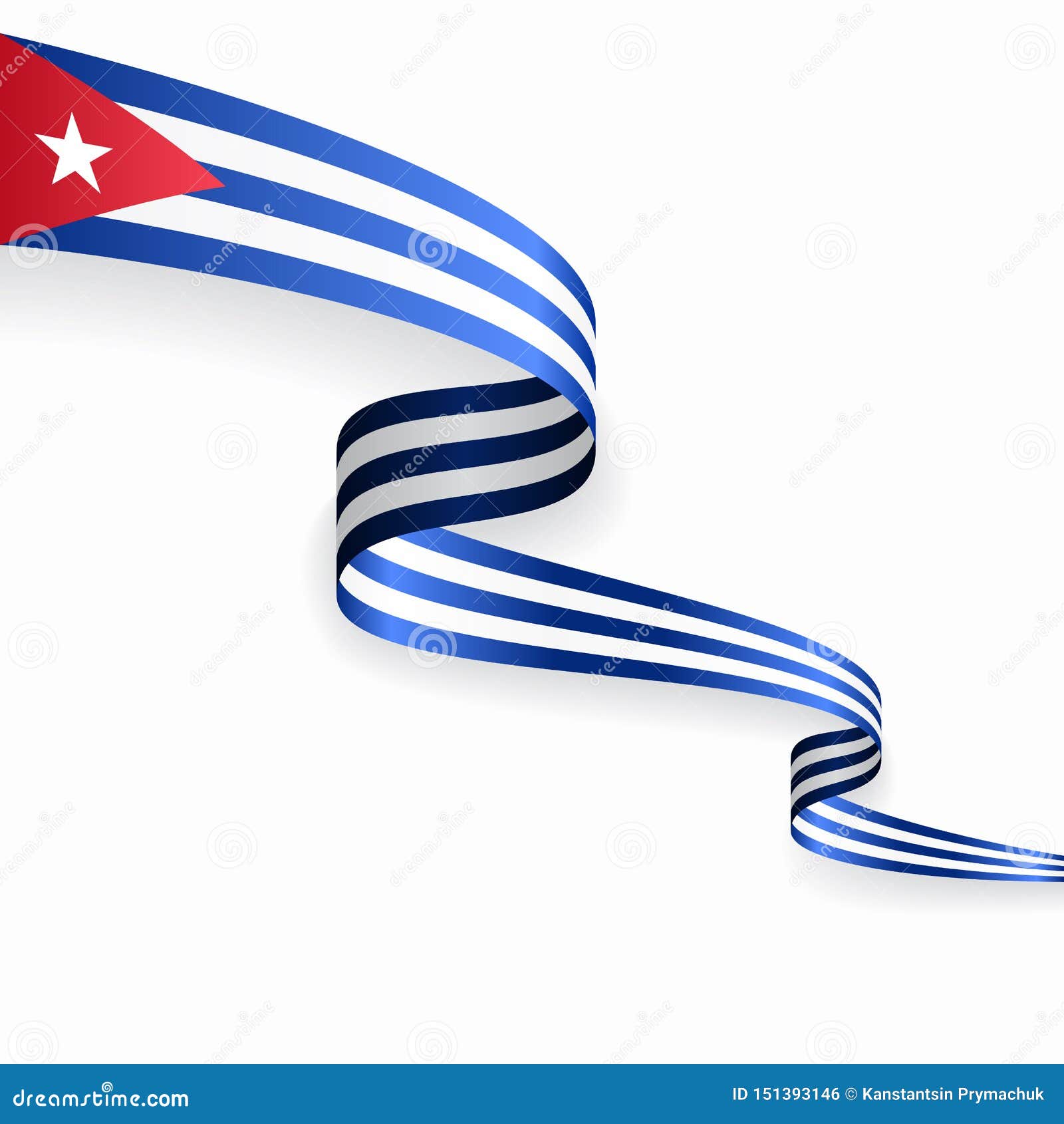 Cuban Flag Wavy Abstract Background. Vector Illustration. Stock Vector ...