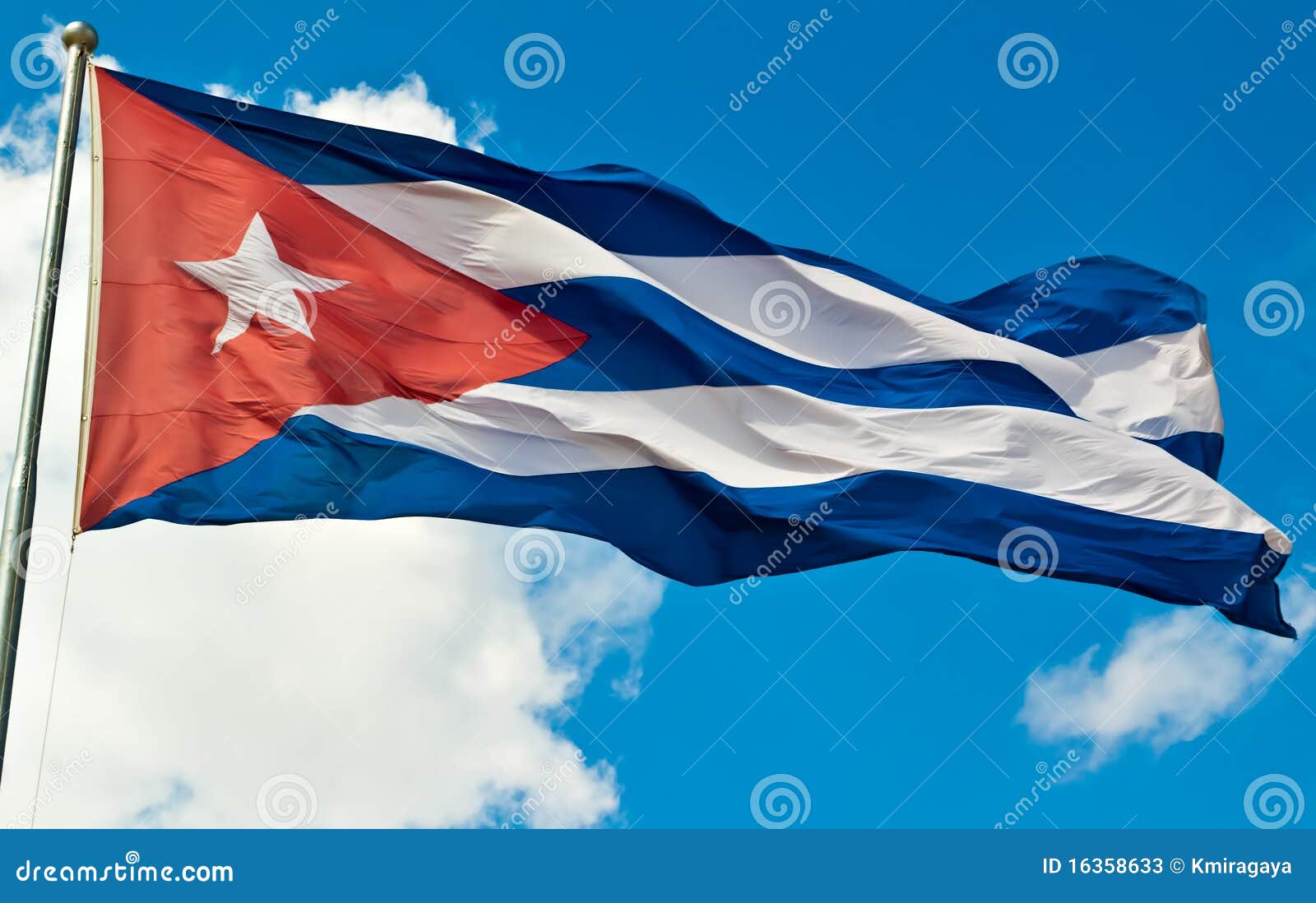The Cuban National Flag stock image. Image of waving - 16358633