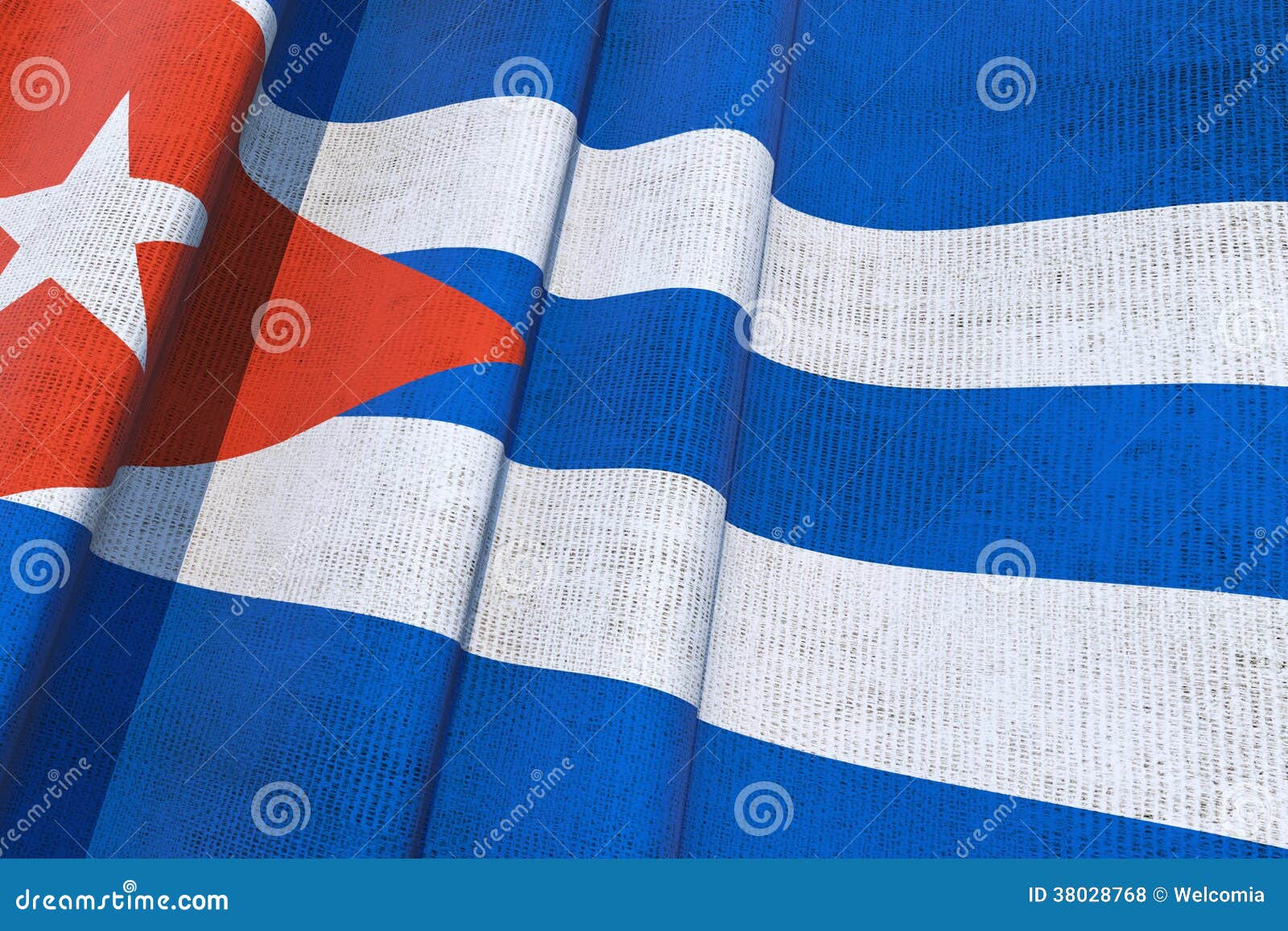 Cuban National Flag In Accurate Colors, Official Flag Of Cuba In Exact ...