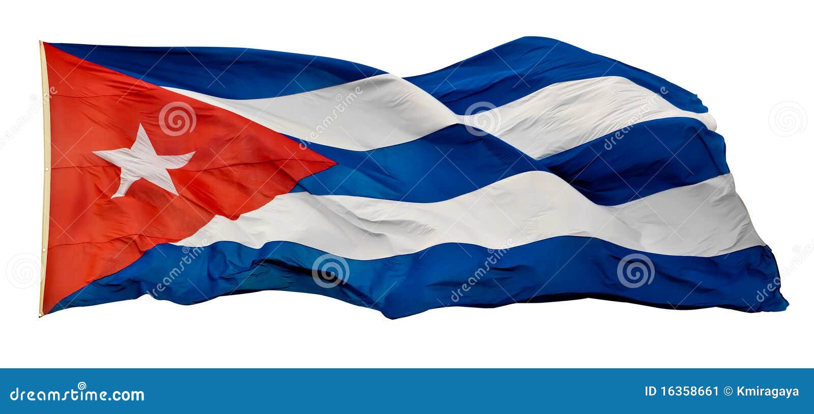 The Cuban National Flag Isolated on White Stock Image - Image of ensign ...