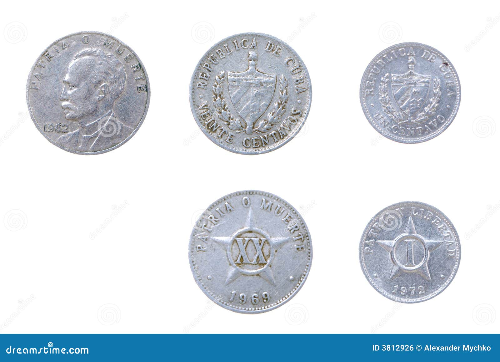 Cuban old coins stock photo. Image of isolated, financial - 3812926
