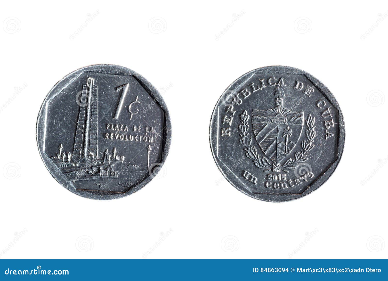 Cuban one cent stock photo. Image of cuba, emblem, centavos - 84863094