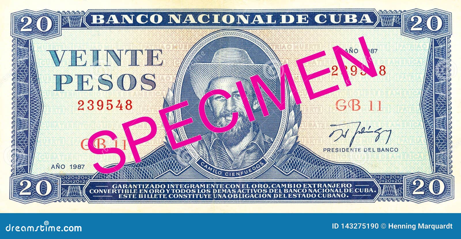 20 Cuban Peso Bank Note Obverse Stock Photo - Image of obverse, payment ...