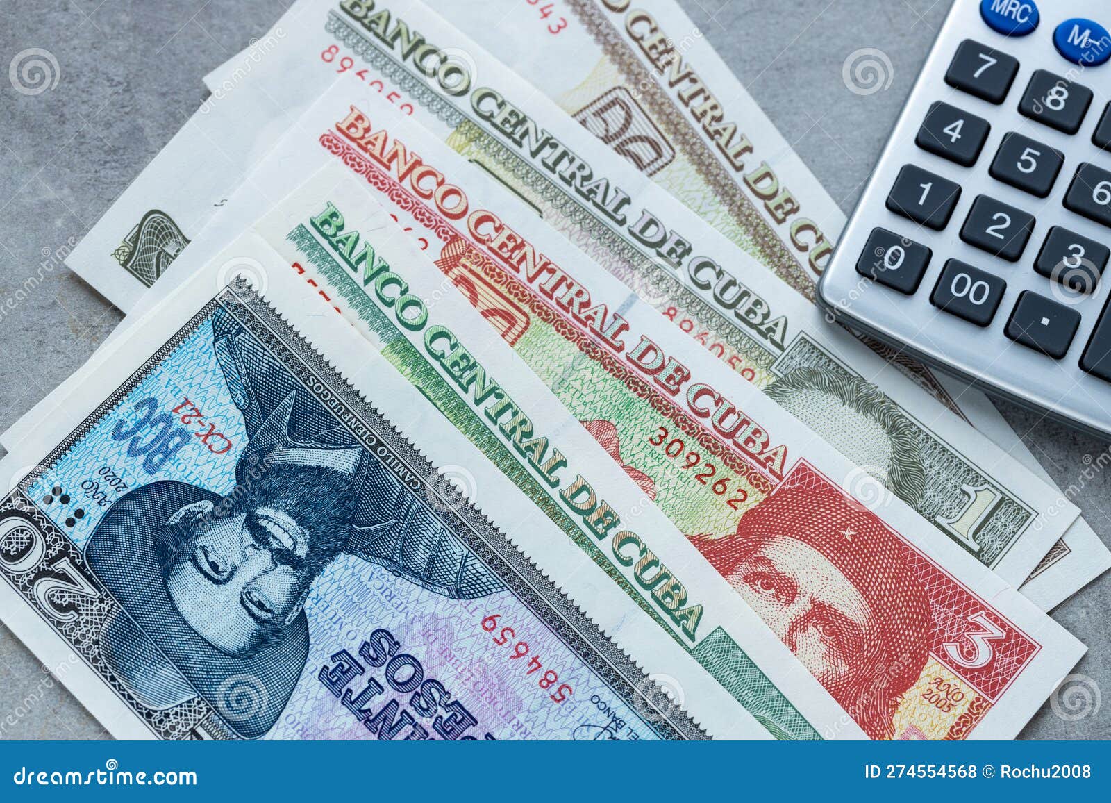 Cuban Pesos and Calculator, Financial Calculation Concept Stock Photo ...