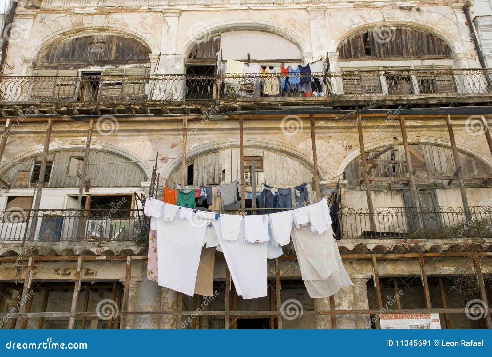 Cuban Poverty stock image. Image of habana, facade, cuba - 11345691
