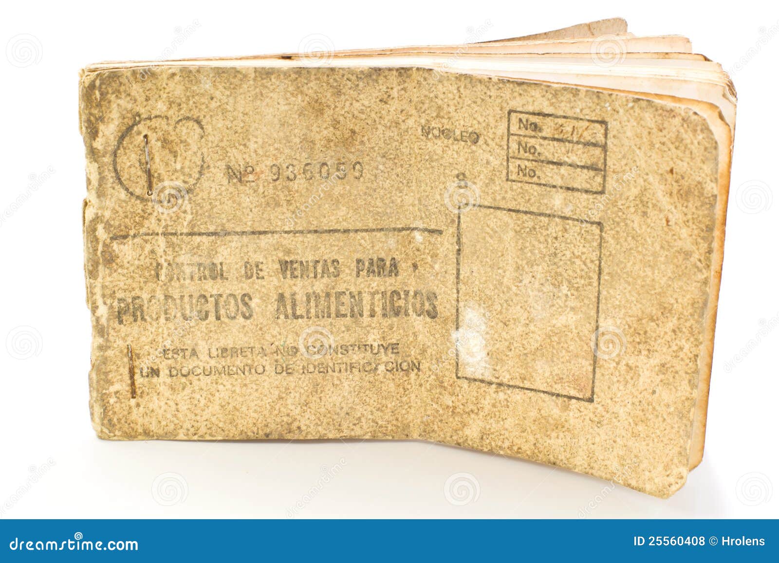 Cuban Ration Food Card, Libreta De La Bodega Stock Photo ...