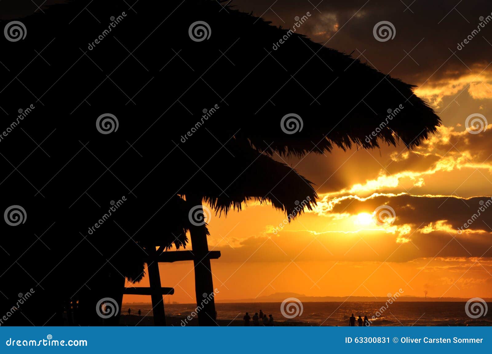 Cuban Sunset stock image. Image of sunlight, umbrella - 63300831