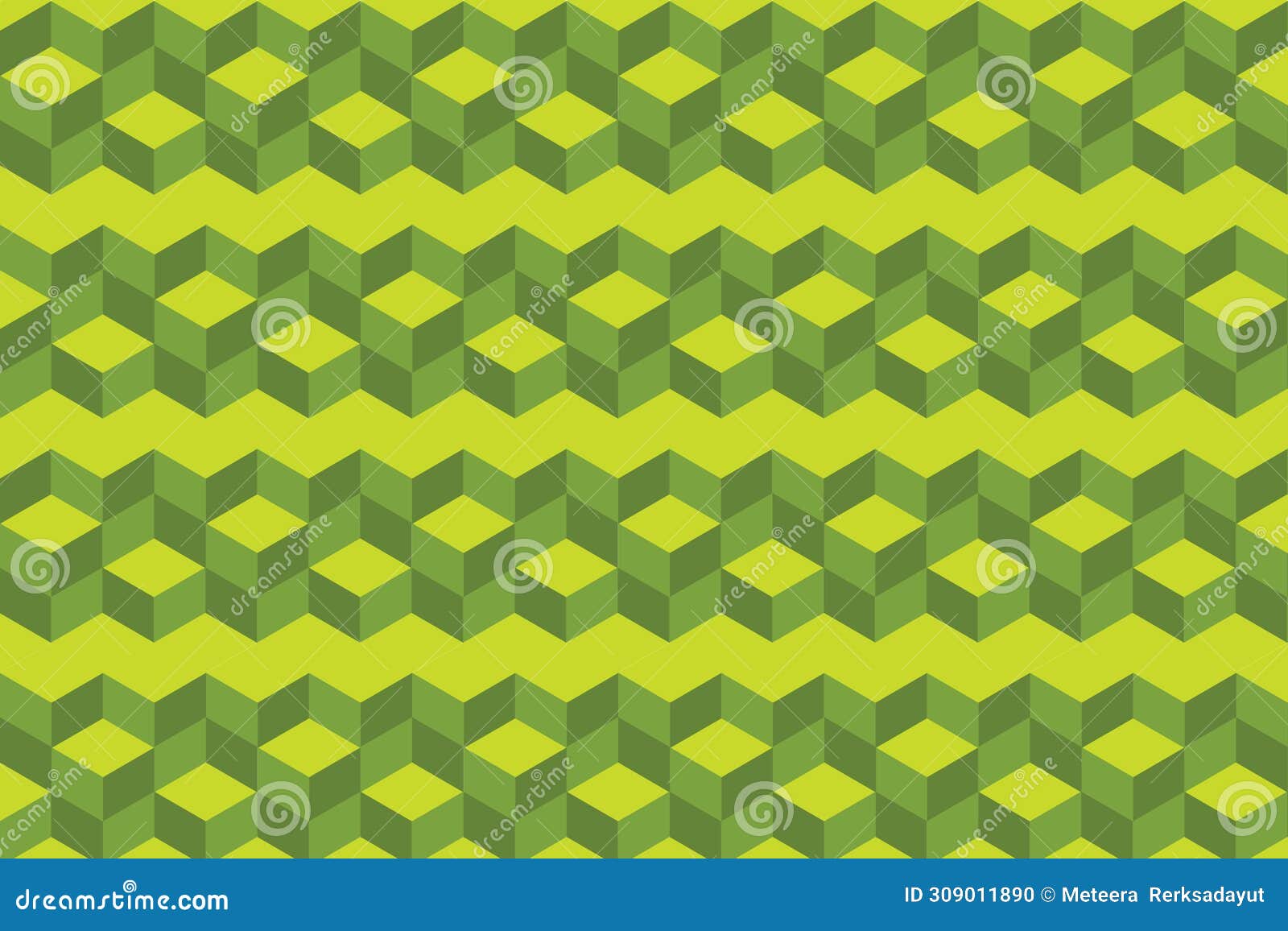 Complexing Green Cube Step on the Light Green Background Stock ...