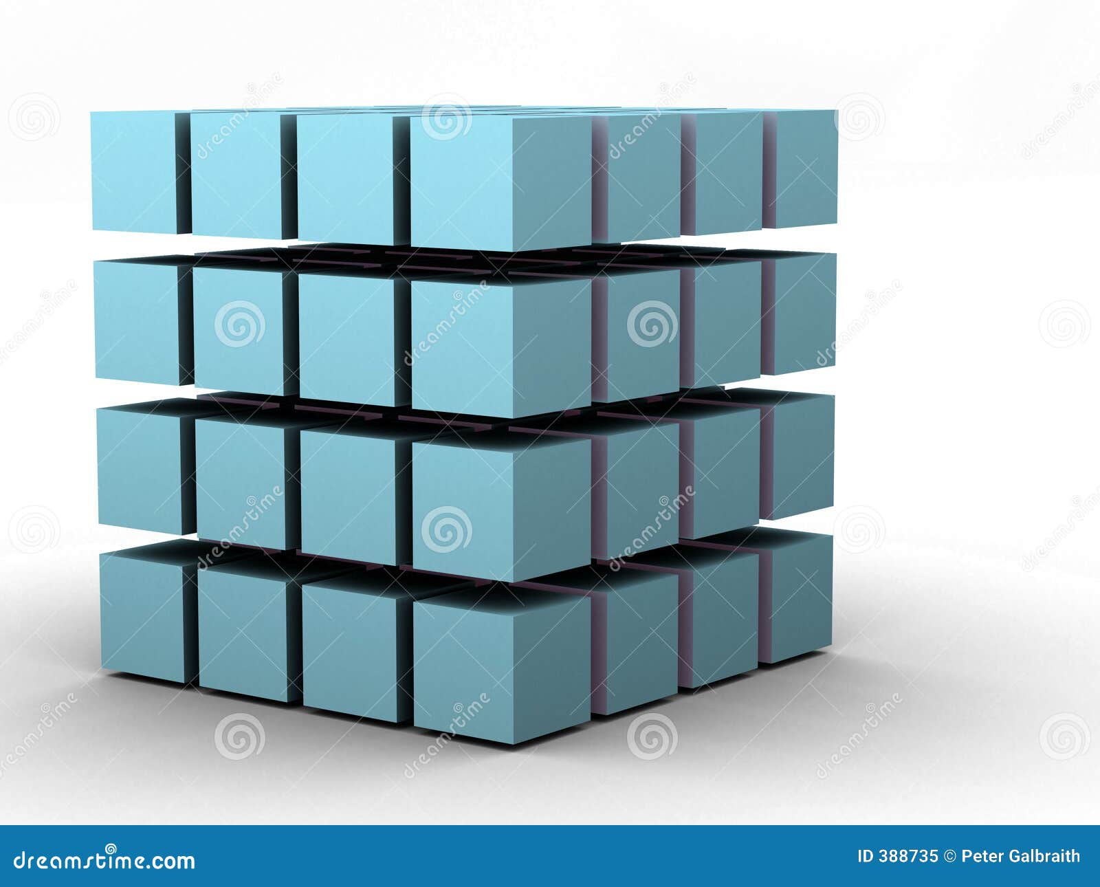 The Cube 4 stock illustration. Illustration of dimensions - 388735