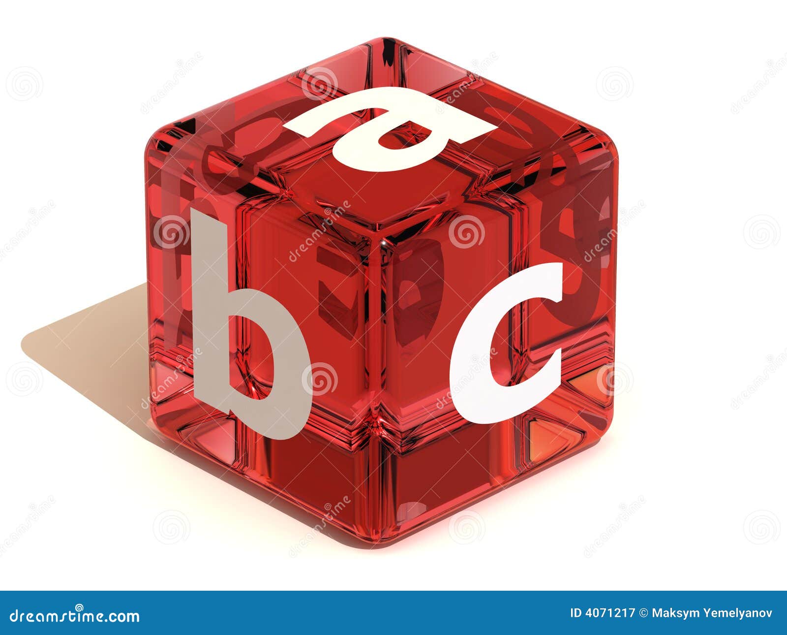 Cube with ABC. Alphabet stock illustration. Illustration of isolated ...