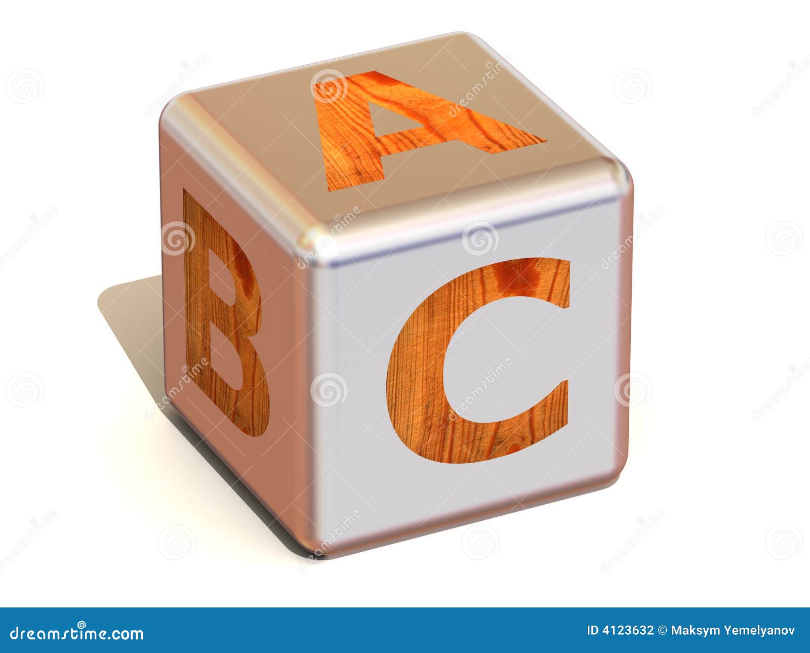 Cube with ABC. Alphabet stock illustration. Illustration of games - 4123632