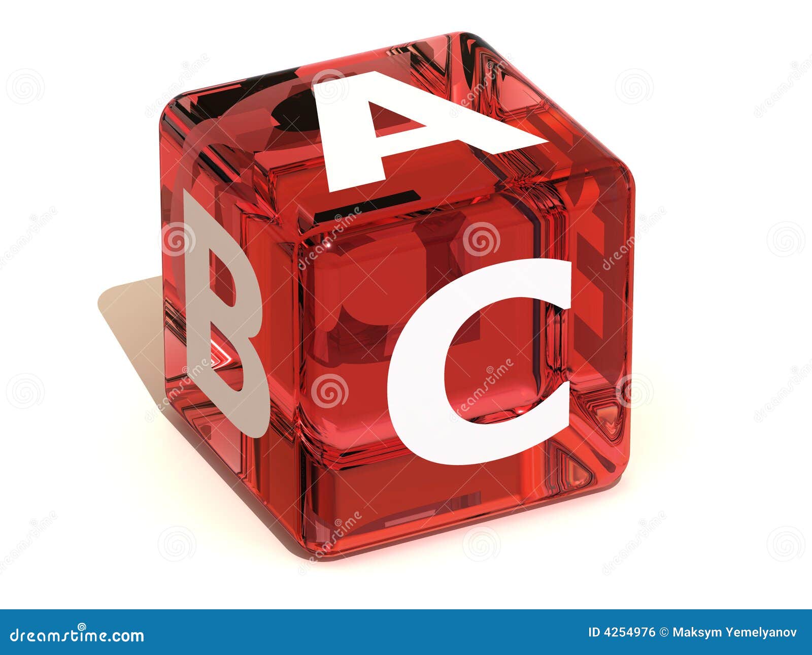 Cube with ABC. Alphabet stock illustration. Illustration of learning ...