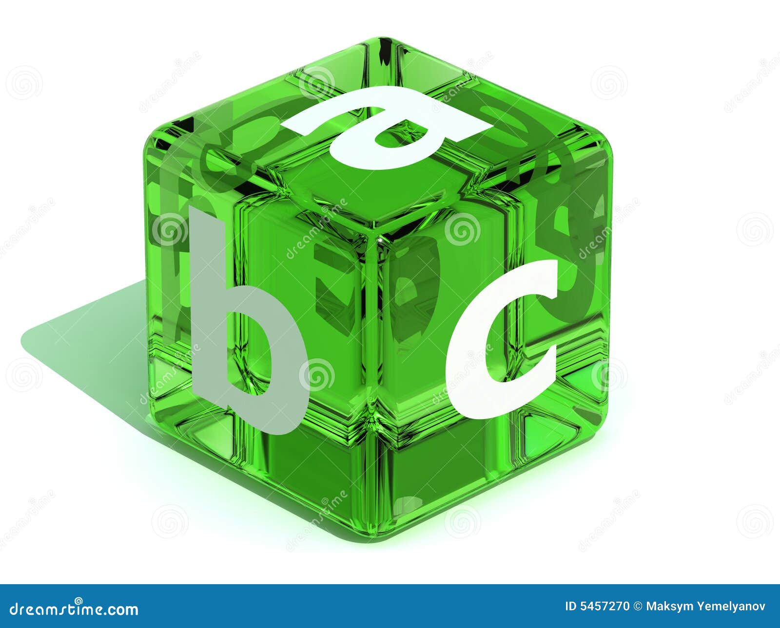 Cube with ABC. Alphabet stock illustration. Illustration of letter ...