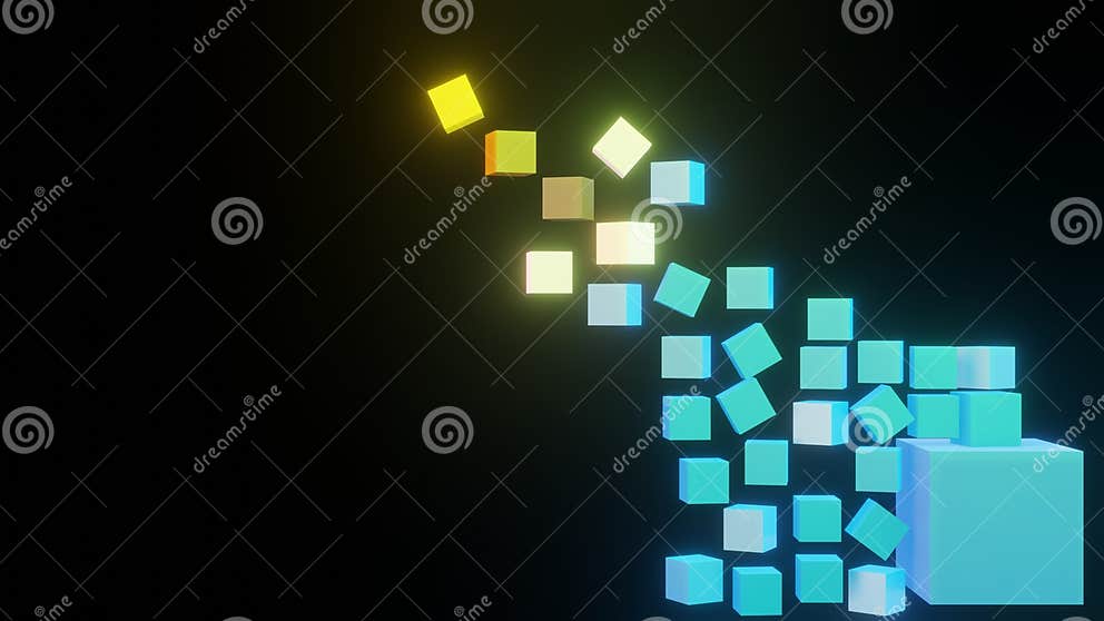 Cube Abstarct 3d Dark Wallpaper Stock Image - Illustration of render ...