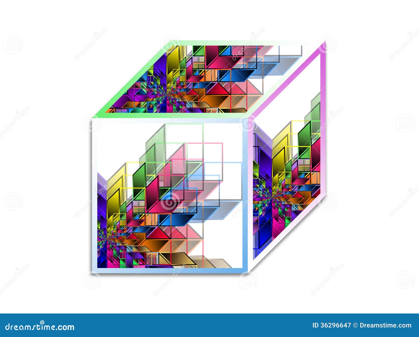 Cube - Abstract Geometrical Shape Stock Illustration - Illustration of ...