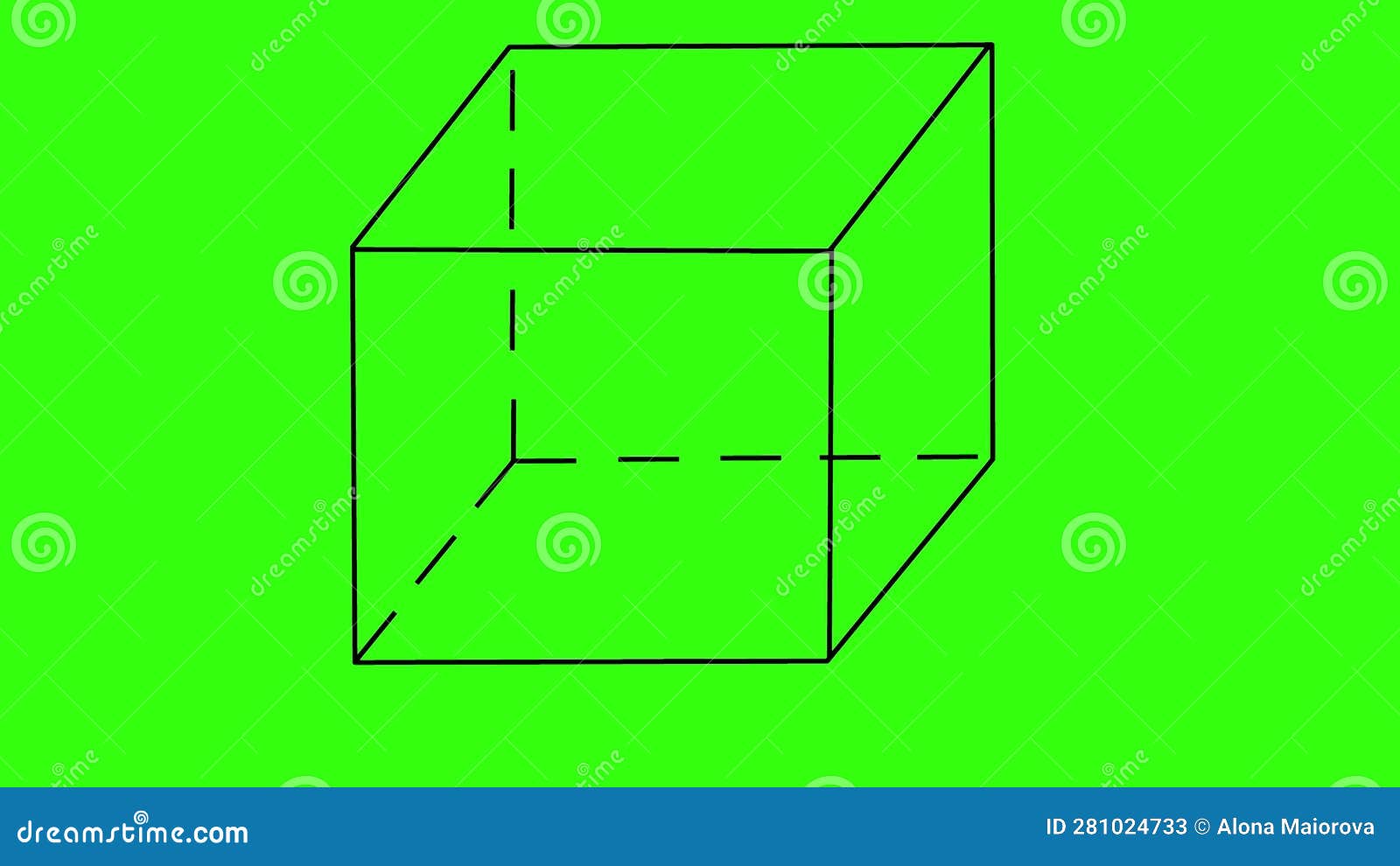 Cube Animation. Green Screen Stock Video - Video of animation, square ...