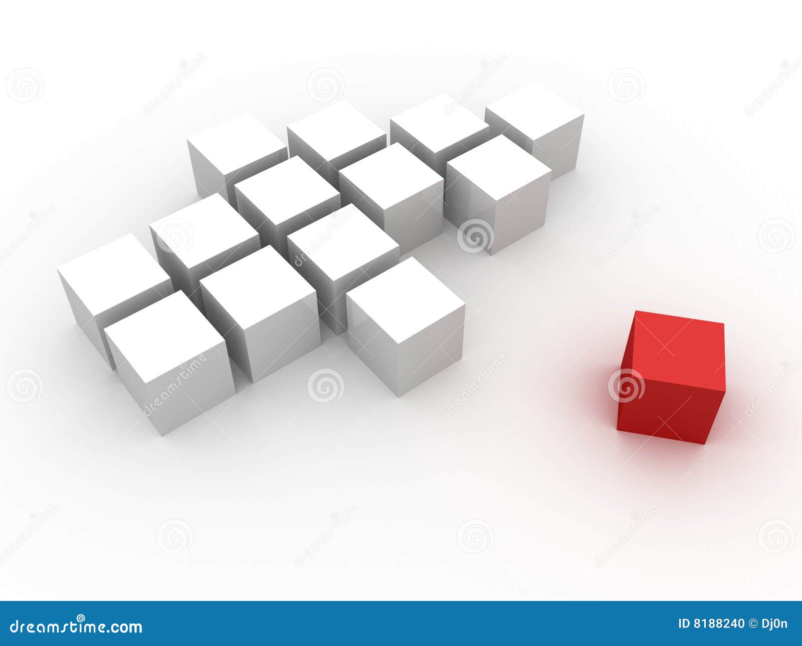 The cube of another color stock illustration. Illustration of team ...