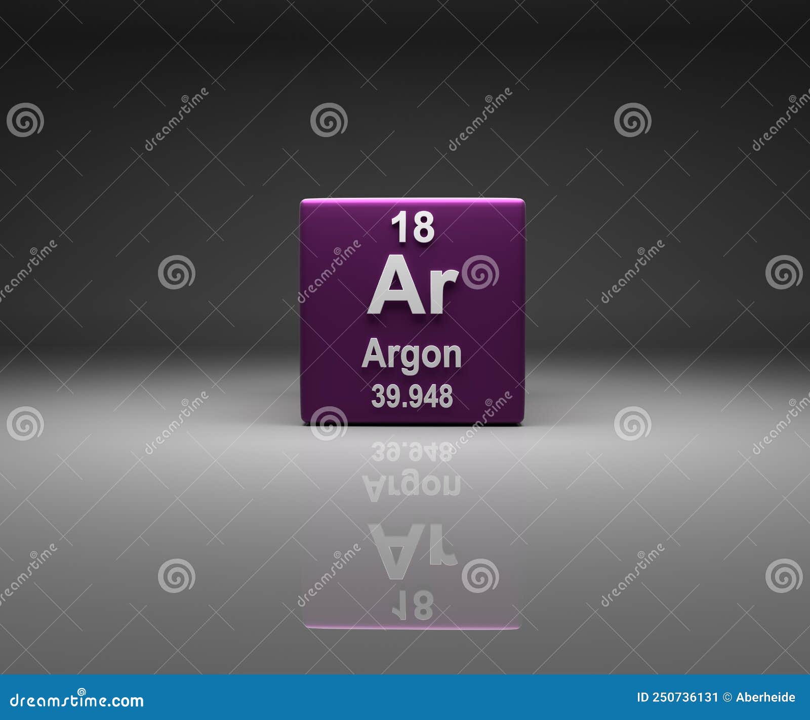 Argon, 3D Rendering Background Of Cubes Of Symbols Of The Elements Of ...