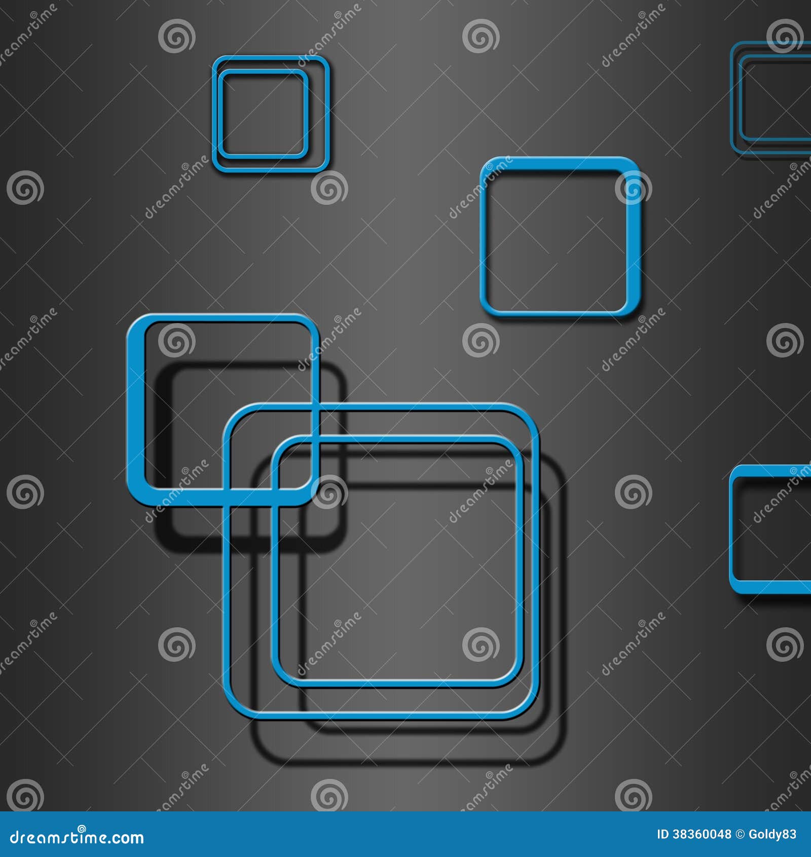 Cube arrondi et rectangle illustration stock. Illustration du bleu ...