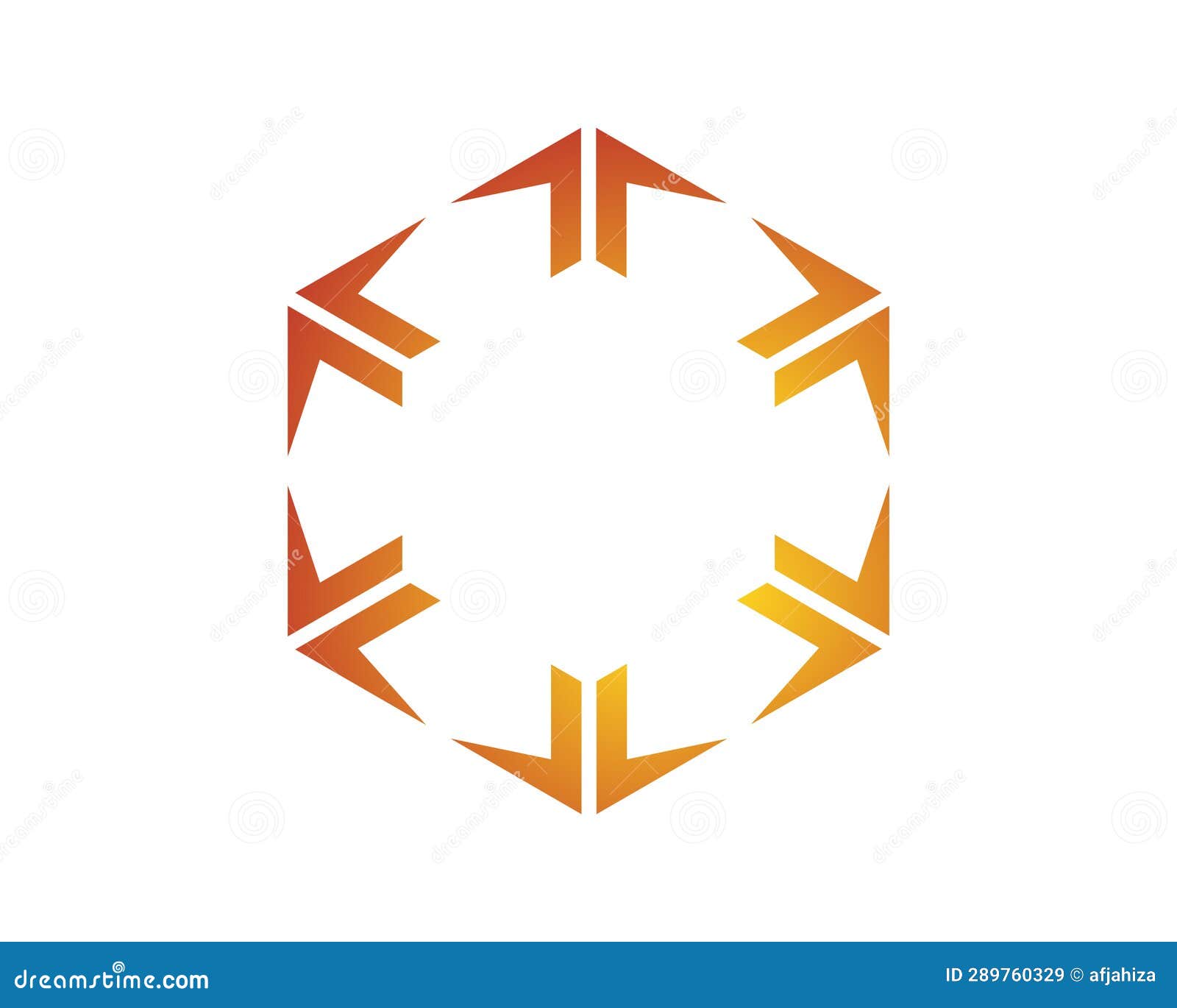 Cube Arrow Hexagon Logo Template Stock Vector - Illustration of line, element: 289760329